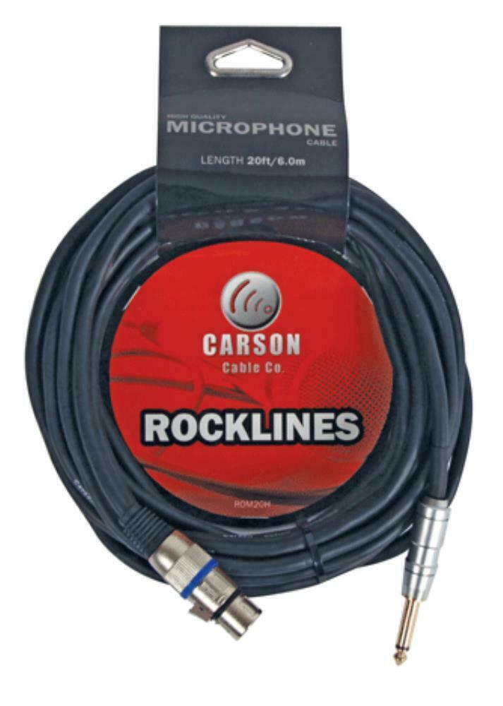 Carson Rocklines Microphone Cable Female XLR to 6.3 mm Mono jack - Bla ...